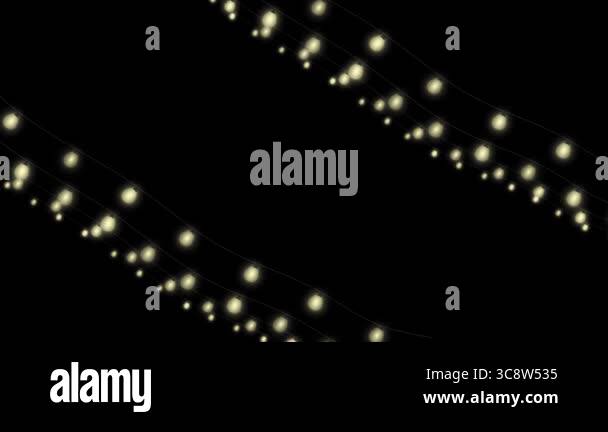 Glowing Light Garland Animation 4K Green Screen Stock Video Footage - Alamy