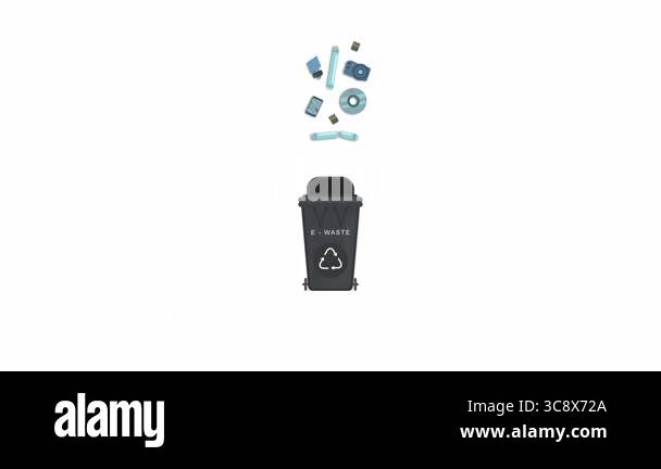 Electronic waste items like cameras, bulbs, CDs, and chips falling into ...