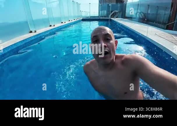 Bald man swimming in pool Stock Videos & Footage - HD and 4K Video ...
