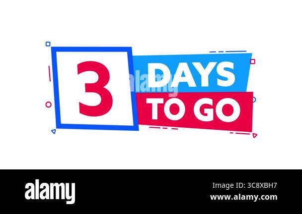 Countdown banner showing three days to go, with green screen option for ...