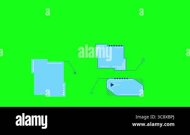 Different HUD elements appearing, perfect for video editing and motion ...