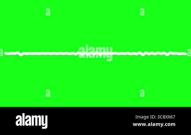 Graphic audio frequency sound wave on green screen background Stock ...