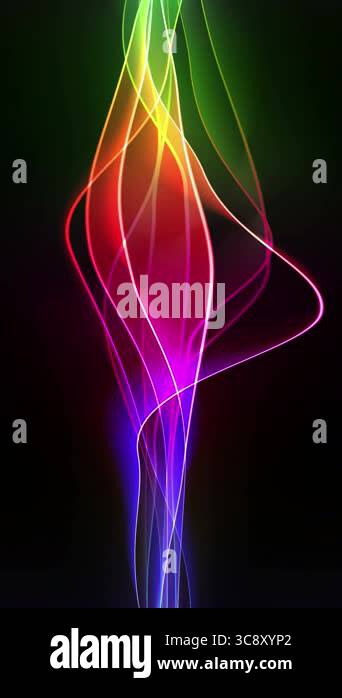 Mesmerizing Colorful Light Waves Animation Displaying a Spectrum of ...