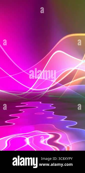 Mesmerizing Colorful Light Waves Animation Displaying a Spectrum of ...