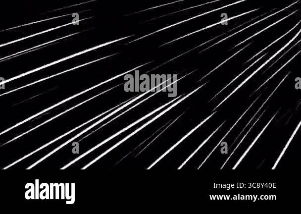 Diagonal anime speed lines overlay animation, abstract cartoon lines ...