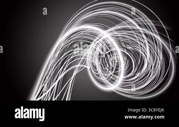 Fantastic video animation with stripe wave object in slow motion ...