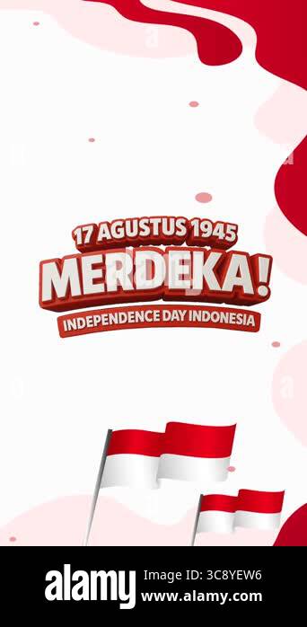 17th of august indonesia independence day motion graphic with animation ...