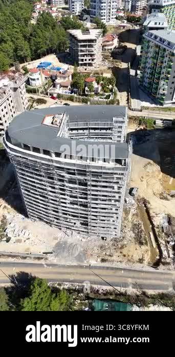 Construction site building. High quality 4k footage Stock Video Footage ...