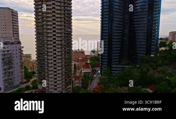 The skyscrapers stands tall in Monte Carlo, Monaco Stock Video Footage ...