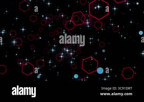 Motion graphics of rising shape and glitter. High quality 4k footage ...