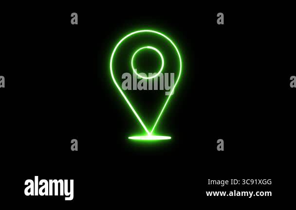 Looping location pin animation. Clean and simple map marker icon for ...