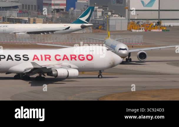HONG KONG - JANUARY 29, 2025: Compass Air Cargo Boeing 747, LZ-CJA ...