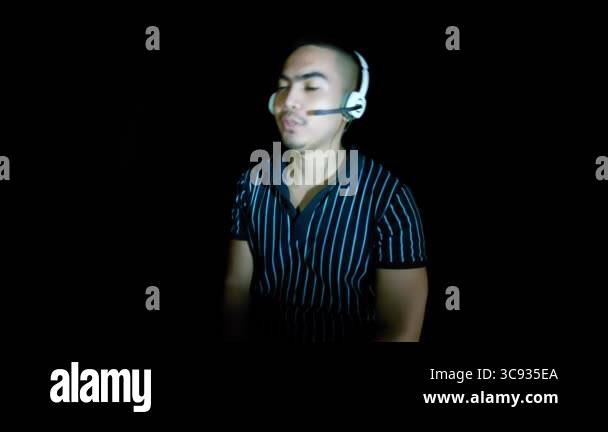Asian Man Customer Service Or Sales Representative Stock Video Footage ...