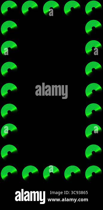green radar frame animation on black vertical screen Stock Video ...