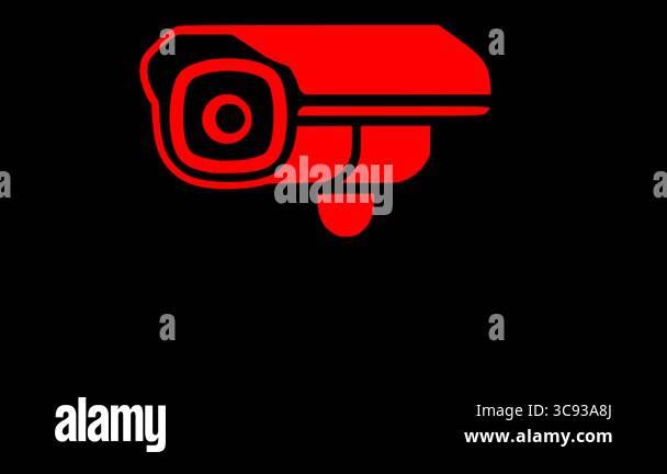 Animated CCTV camera icon for modern digital surveillance systems ...
