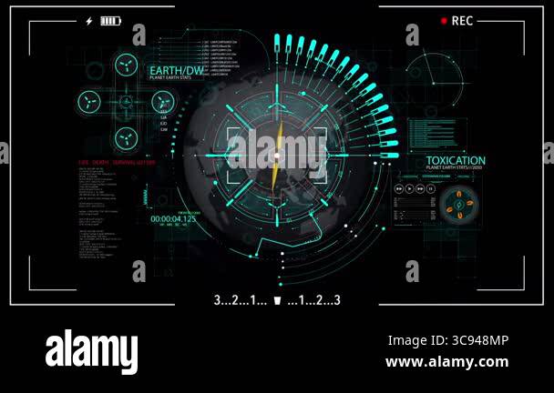 Planet Earth Status Display: Life, Death, Survival with Countdown Timer ...