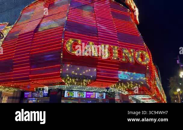 May 8 2025 Editorial Las Vegas Nevada USA Fremont Las Vegas bright ...