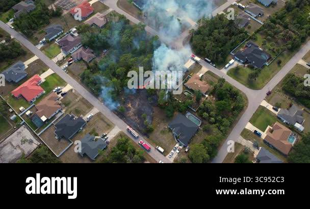 Wildfire engulfs Florida wooded area near residential zone with fire ...