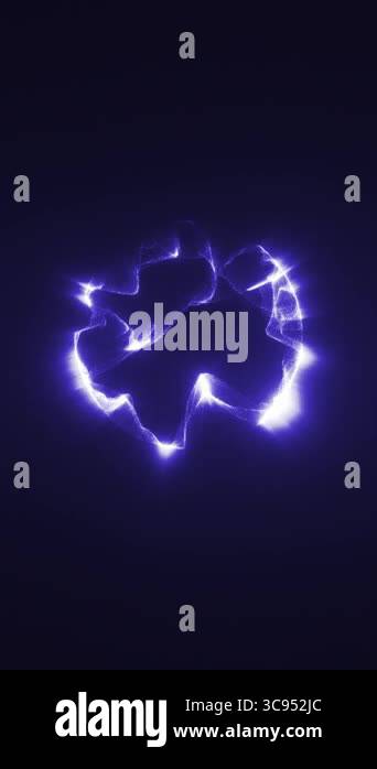 Bright glowing plasma core pulsing in dark sci-fi background ...