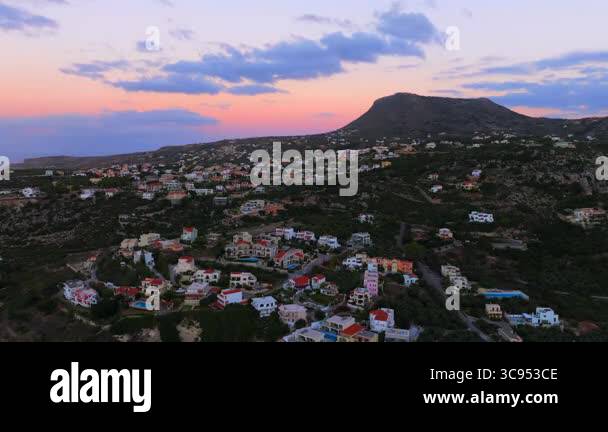 Aerial view of beach on Crete island with azure clear water, Greece ...