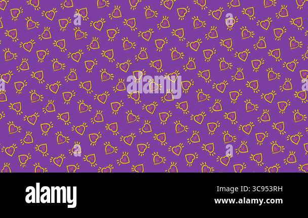 Animated Hand Drawn Heart Elements Pattern Stock Video Footage - Alamy
