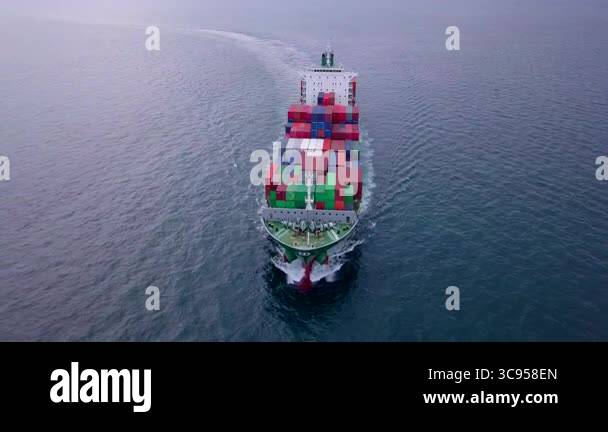 Cargo ships carry containers of goods to various destinations around ...
