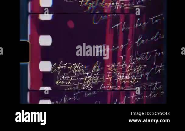 Vintage Film Effect with Handwritten Scrolling Text: A Nostalgic ...