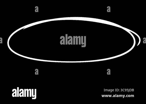 Dynamic White Oval Shape Animation on a Black Background for Creative ...