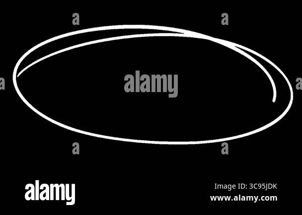 Animated Scribble Circle Drawing on Black Background, great for ...