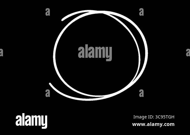 Abstract White Circular Shapes Animation on Black Background for ...