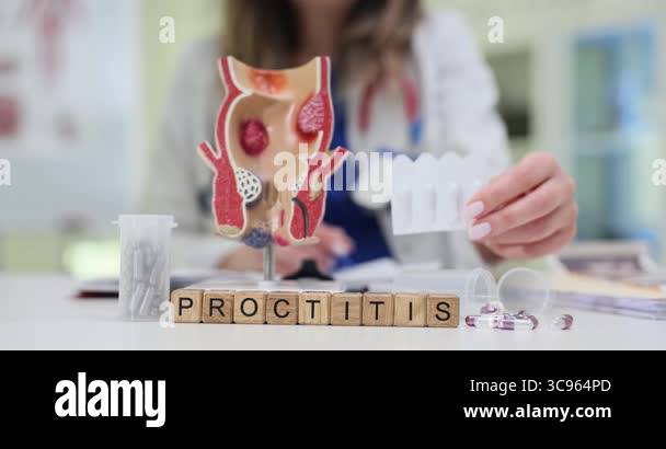 Proctologist holds suppositories for Proctitis treatment near ...