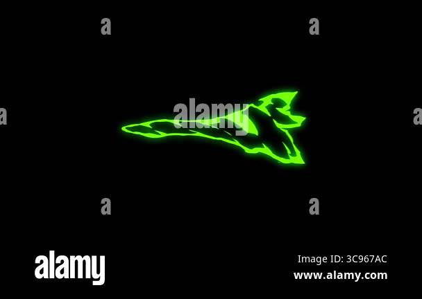 Dynamic Neon Green Logo Animation with Futuristic Design Elements Stock ...