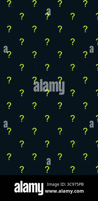Hypnotic horizontal spiral bloom with question marks seamless 4K ...