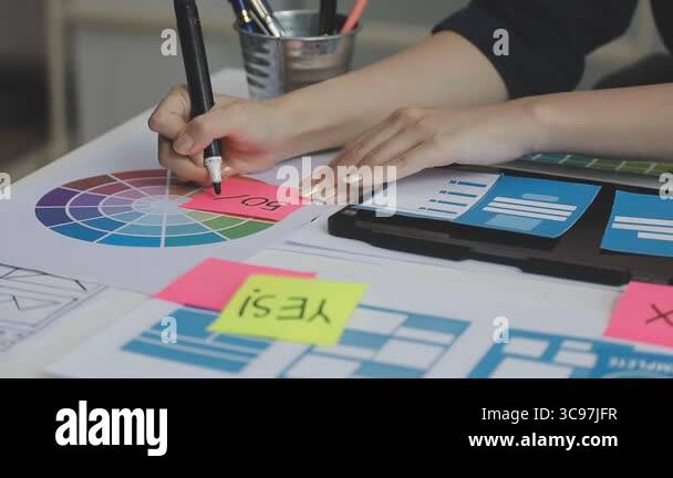 creative designer working at his workplace Stock Video Footage - Alamy