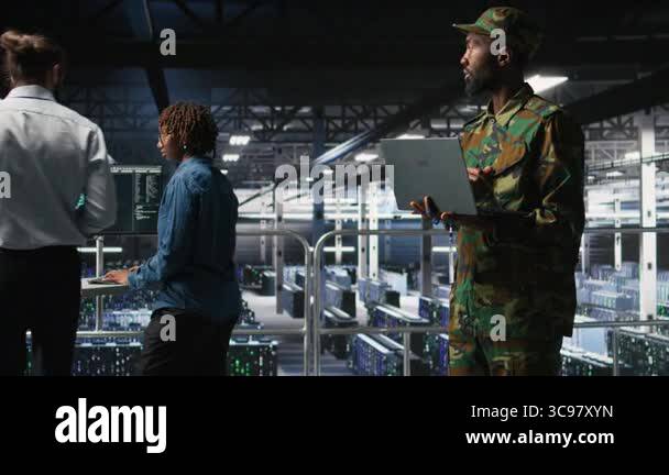 Army information technology specialist in data center troubleshooting ...