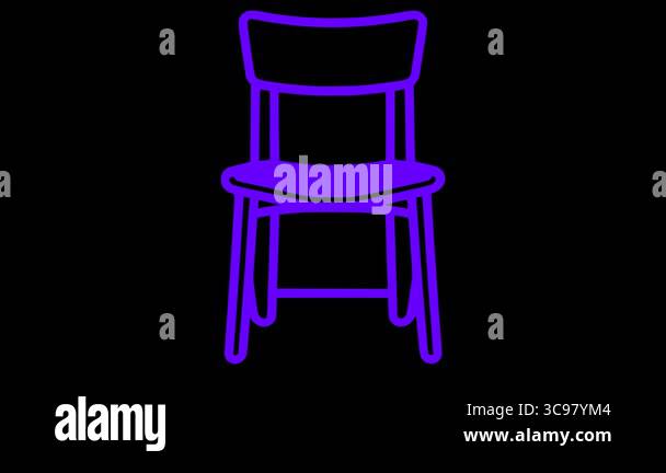 Chair Icon Animation Modern Seating Symbol Stock Video Footage - Alamy