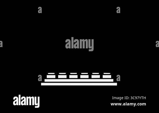 Animated bank building icon representing financial institutions ...