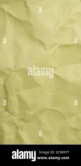 Yellow crumpled paper texture in a seamless stop motion loop. Wrinkled sheet with rustic, retro ...