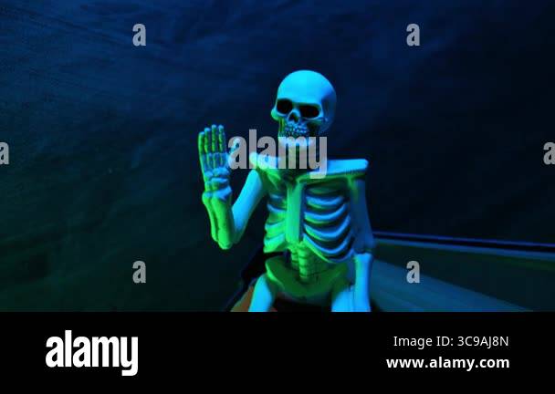 Scary skeleton sitting in Stock Videos & Footage - HD and 4K Video ...