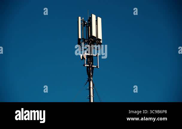 Mobile telephone radio network antenna 4g or 5g on telecommunication ...