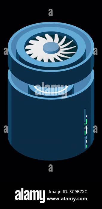 Isometric cloud database animation. Cloud computing and file cloud ...