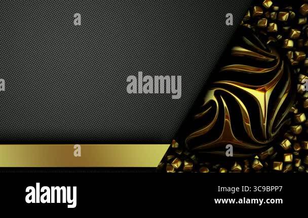 Business Background, Unique Cinematic Template, Gold Sphere, Reflection ...