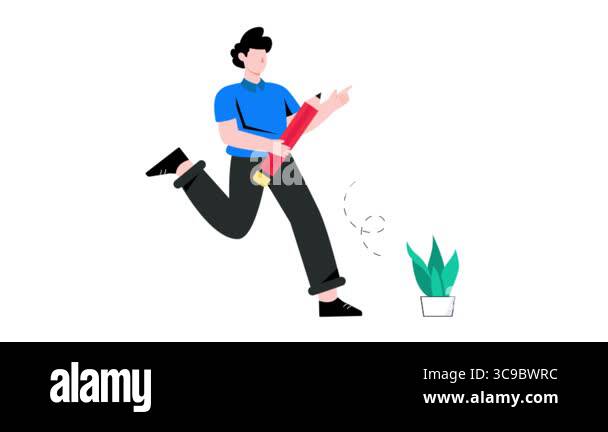 Creative Idea 2D Flat Animation Stock Video Footage - Alamy