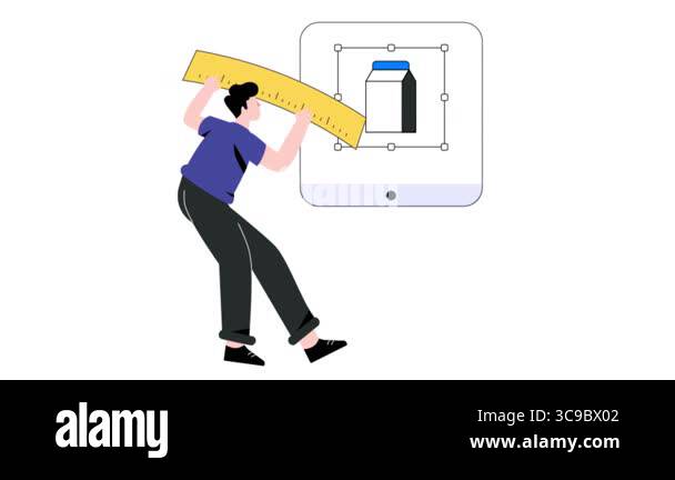 Packaging Design 2D Flat Animation Stock Video Footage - Alamy