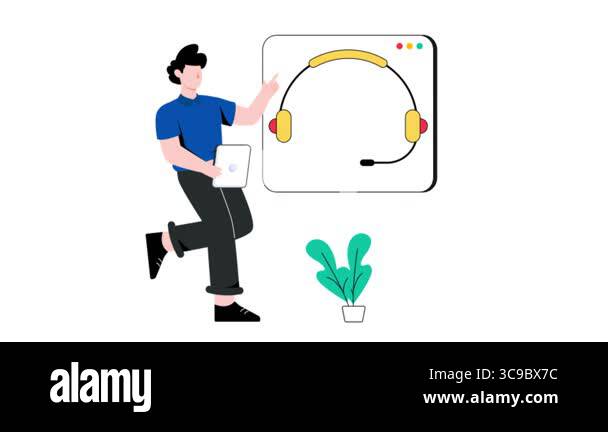 Foreign Language Translation 2D Flat Animation Stock Video Footage - Alamy