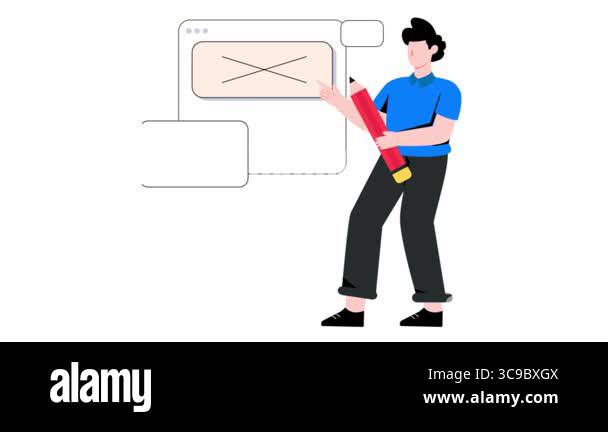 Web Development 2D Flat Animation Stock Video Footage - Alamy