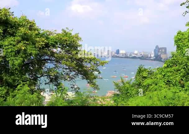 Pattaya Chon Buri Thailand 27. October 2018 Pattaya City Bay Beach ...