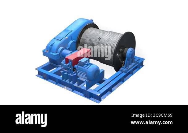 electric motor and winch animation Stock Video Footage - Alamy