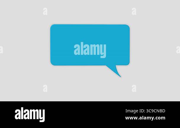 Blank text quote bubble display for text. Speech Bubble Animation. 3d ...