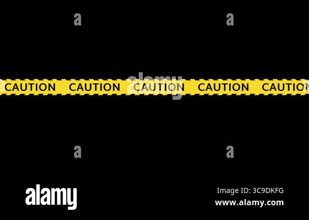 Under Construction Tape Black Screen Background. Warning Caution Tape ...